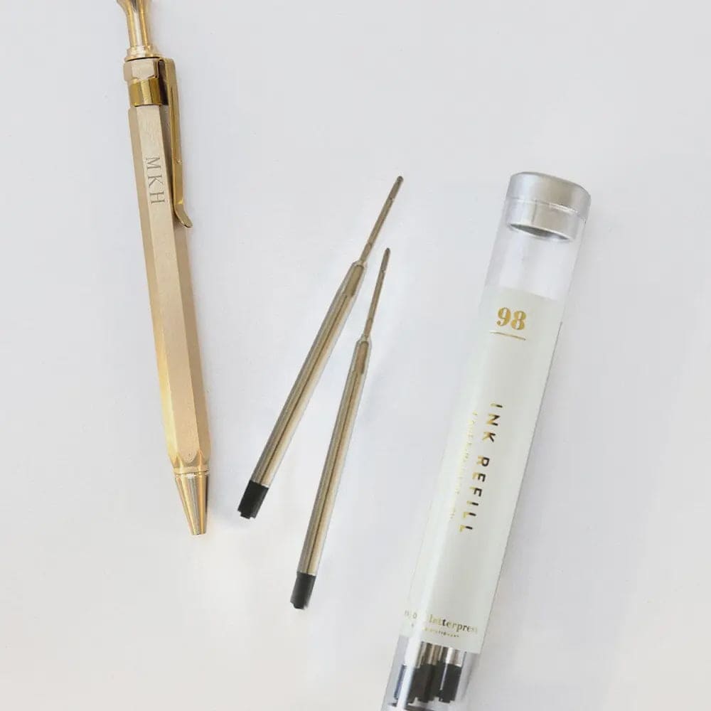 Bespoke Letterpress Ball Point In Refill #98 – James St Boutique